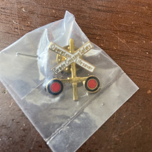 Operation Lifesaver Grade Crossing Safety Lapel Pin Railroad Sign ...
