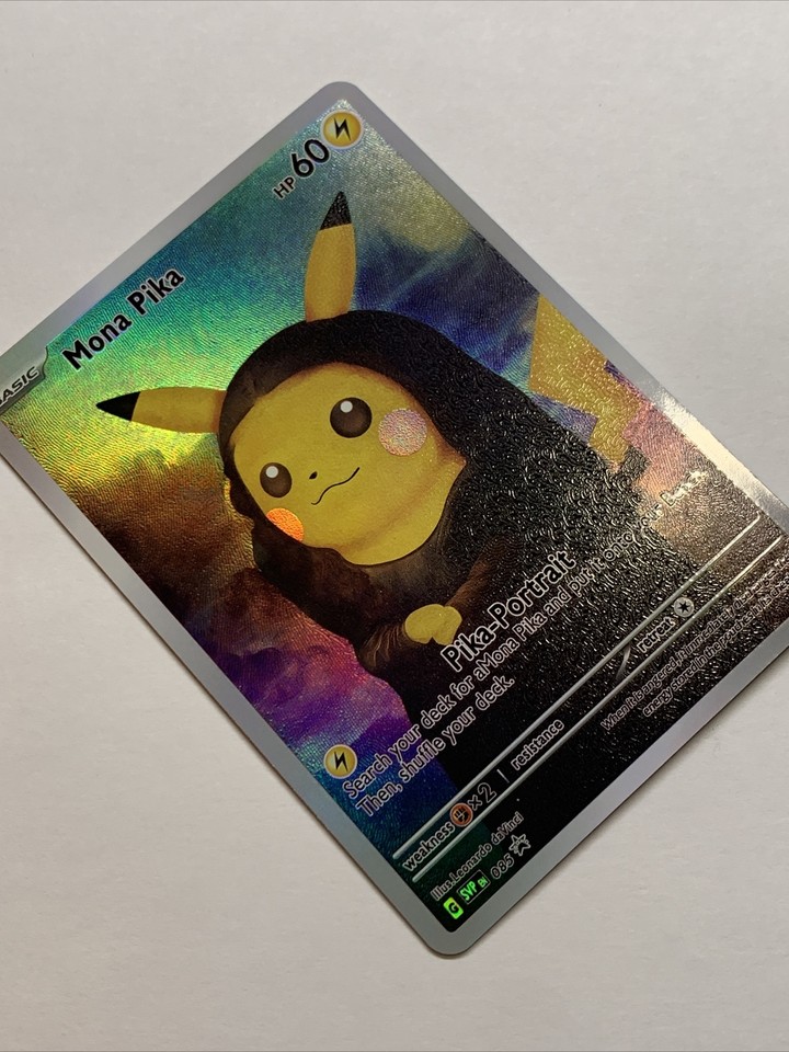 Mona Pika Lisa Pikachu Pokémon ACG Goddess Story Card Holo Foil Art ...