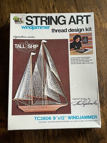 NEW Open Door String Art Kit TC3806 Windjammer Tall Ship Boat 9”x12 ...