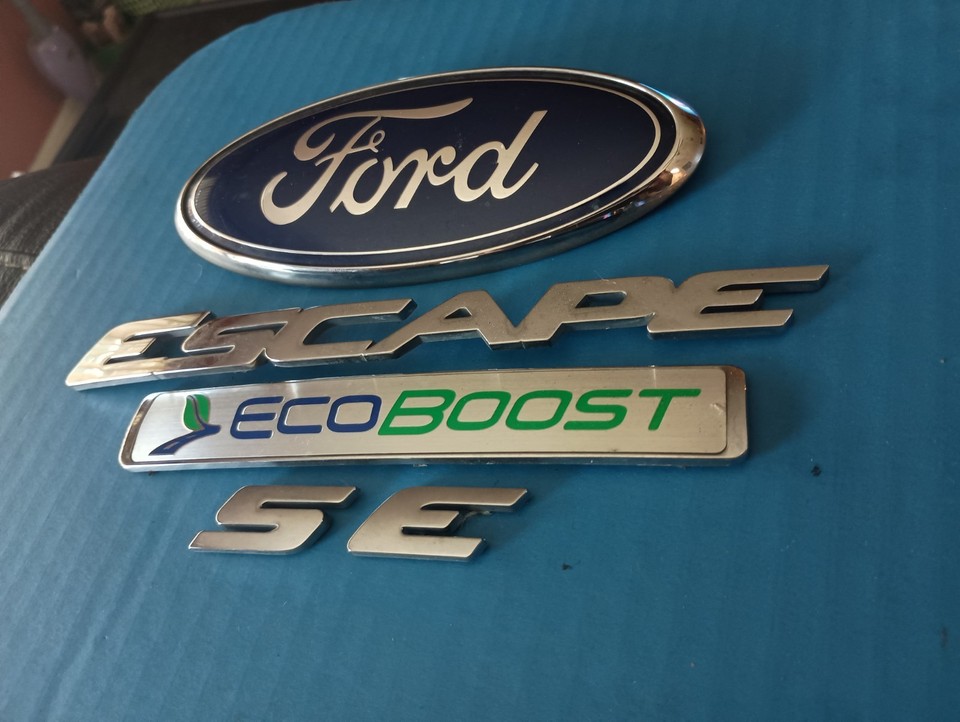 Ford Escape SE 2013-16 Chrome Lift Gate Emblems w/ Ecoboost/Ford logos ...