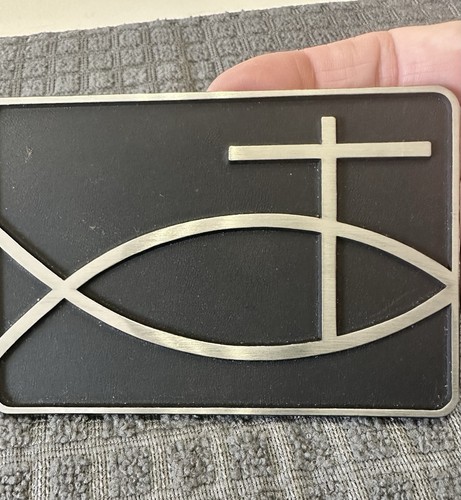 1964 Jeweled Cross Pax Fish Cross Home/Car Plate Sacred Designs Emblem ...