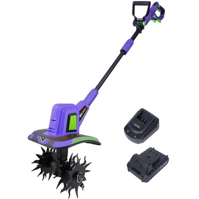 20V Cordless Tiller Cultivator 48 Tines Battery Powered Garden Tool | eBay