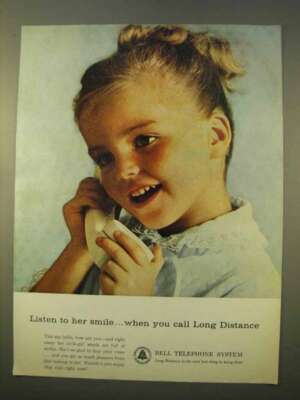 1963 Bell Telephone Ad - Listen to Her Smile | eBay