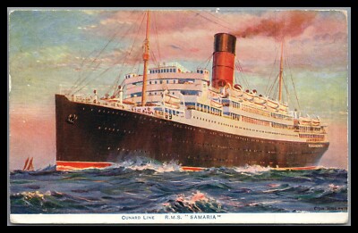 US used Postcard Cunard R.M.S. Samaria Cruise Ship | eBay