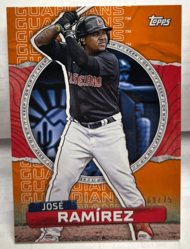 Jose Ramirez 2023 Topps RIP ORANGE #d 69/75 - RIP Card #67 - CLEVELAND ...