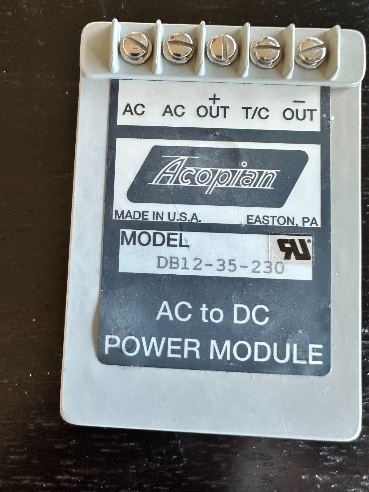 Acopian AC to DC Power Module DB12-35-230 | eBay