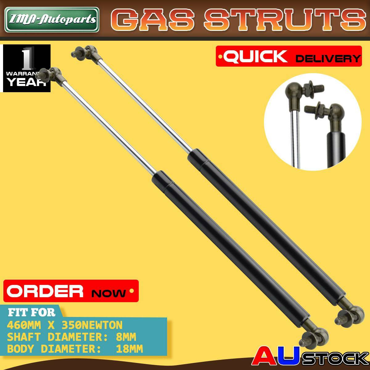 For Trailer Box Caravans Camper Canopy 460MM Long 350 Newton Gas Struts ...