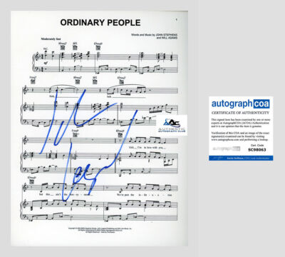 JOHN LEGEND AUTOGRAPH SIGNED ORDINARY PEOPLE SHEET MUSIC ACOA | eBay