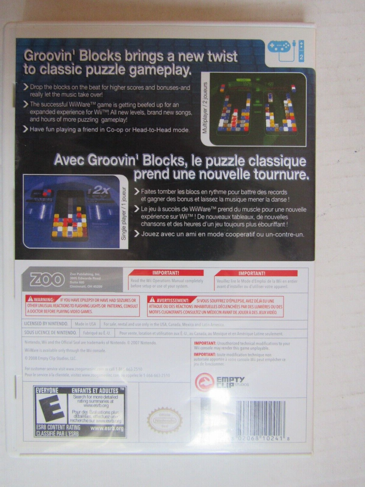 Groovin' Blocks (Nintendo Wii, 2009) 802068102418| eBay
