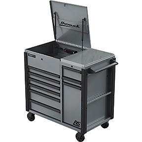 Homak Manufacturing 44" RSPRO 9-DRAWER POWER SERVICE CART-GREY | eBay