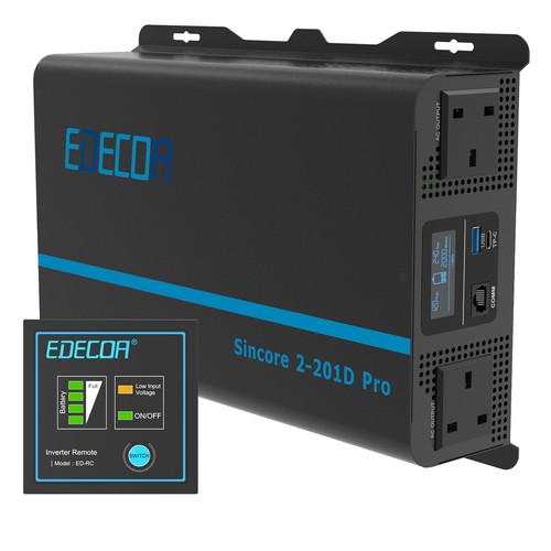 EDECOA Pure Sine Wave Power Inverter 2000W Inverter 12V to 240V 2KW USB ...