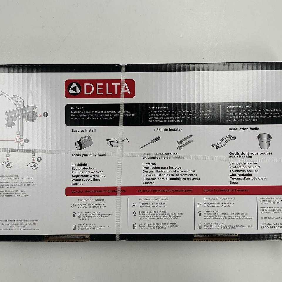 Delta 10901LF Foundations Single Handle Kitchen Faucet - Chrome | eBay