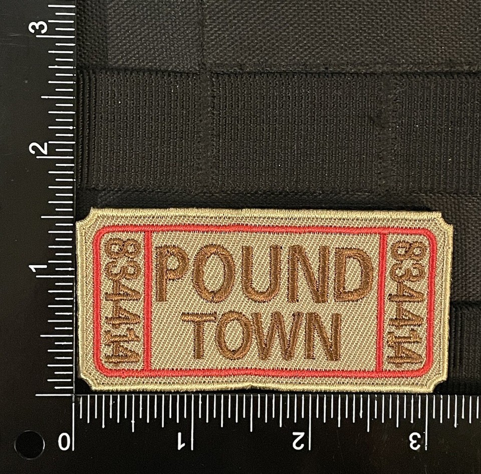 Ticket To Pound Town Funny Tactical Patch Morale Army Marine Hook Loop ...