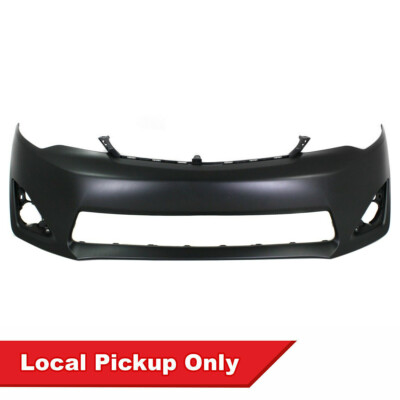 New Front Primed Bumper Cover For 2012-2014 Toyota Camry L LE XLE ...