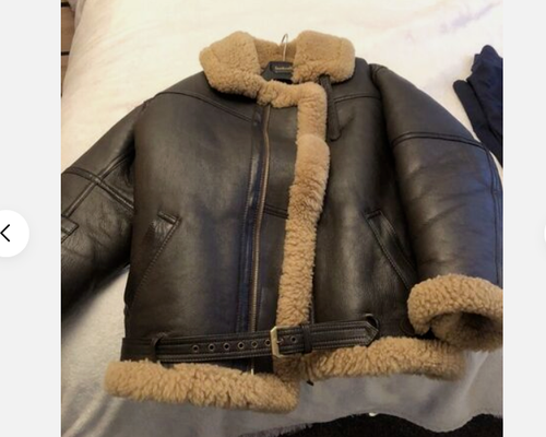 Real Leather JacketMen's RAF Aviator Pilot B3 Flying Bomber Shearling ...