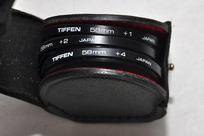 Tiffen Japan 58mm Close-Up Lens Filter Set of 3 (+1, +2, +4) w Case ...