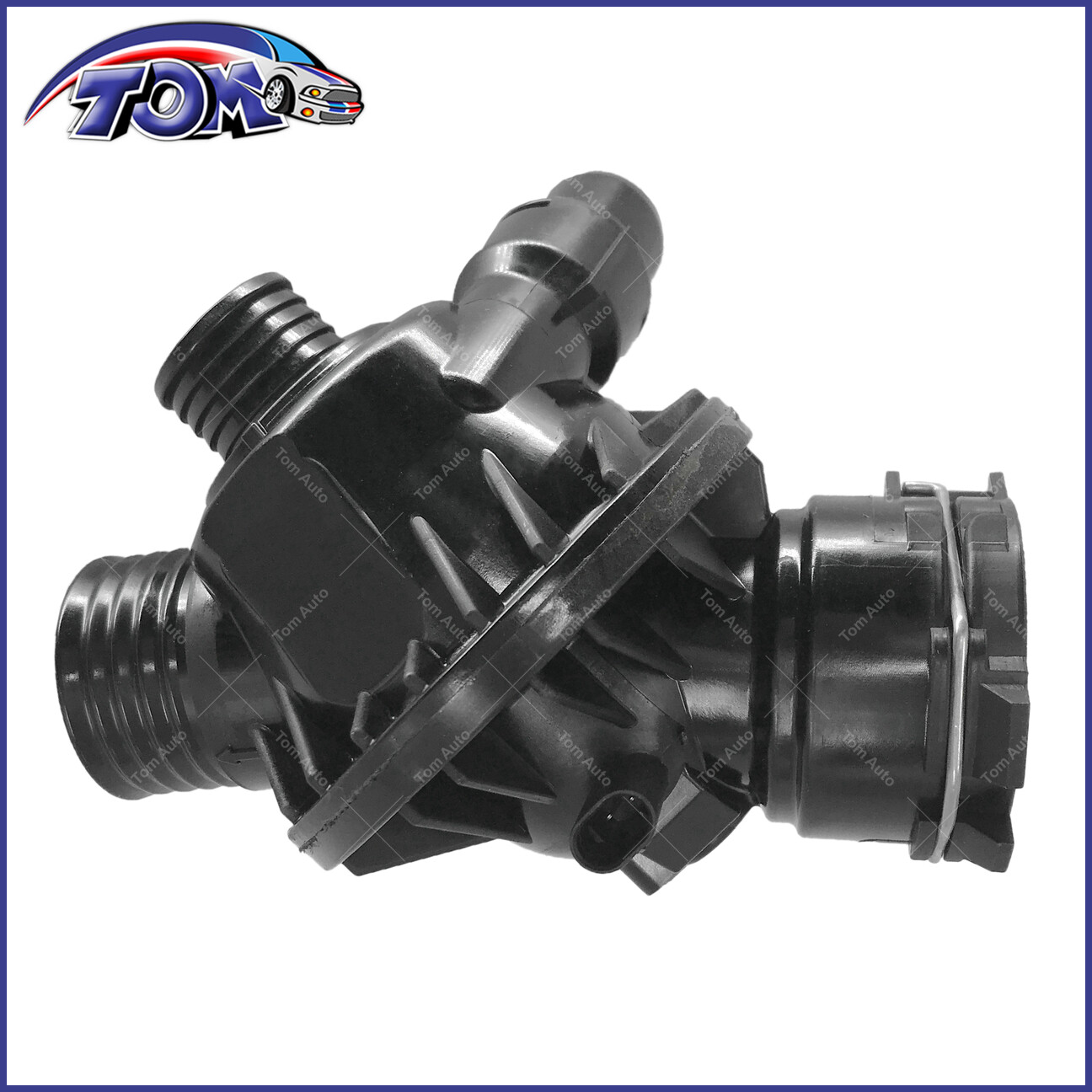 Engine Coolant Thermostat Housing Assembly W/ Sensor Direct For BMW X5 ...