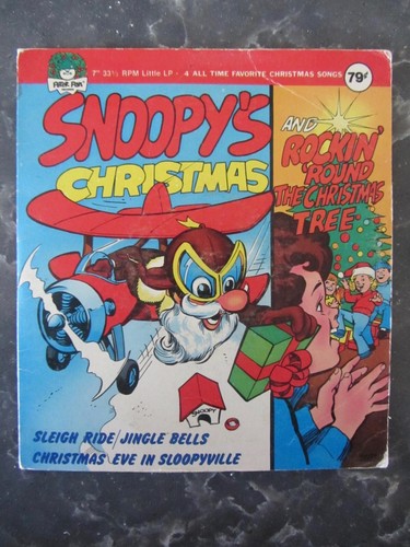 1971 Snoopy's Christmas 7" 33 1/3 RPM Vinyl Record Offset Label Side B ...