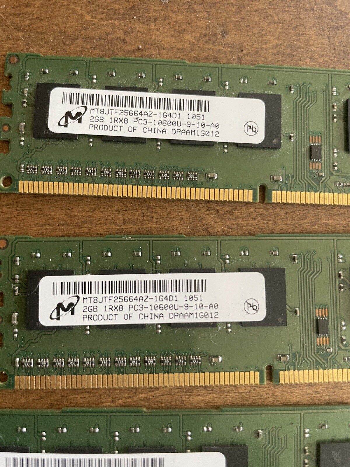 Micron 8GB (4x2GB) 1Rx8 PC3-10600U DDR3 MT8JTF25664AZ-1G4M1 RAM Memory ...