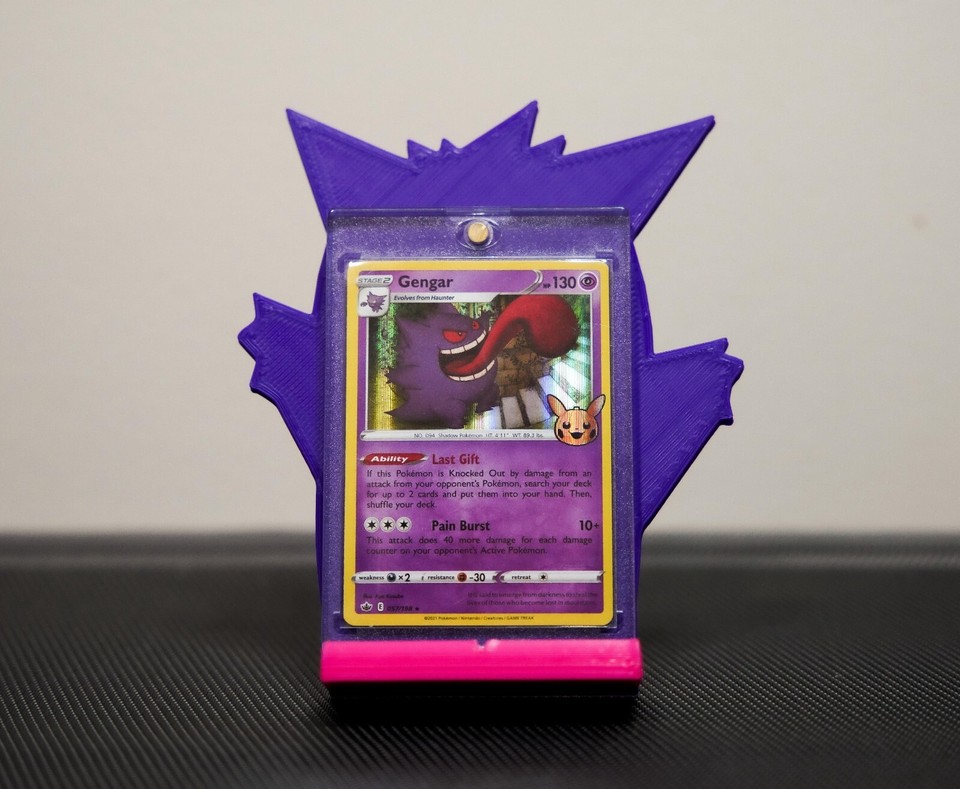 Pokemon TCG Card Stand - Ghost Style Gengar - 3D Printed ONE TOUCH ...
