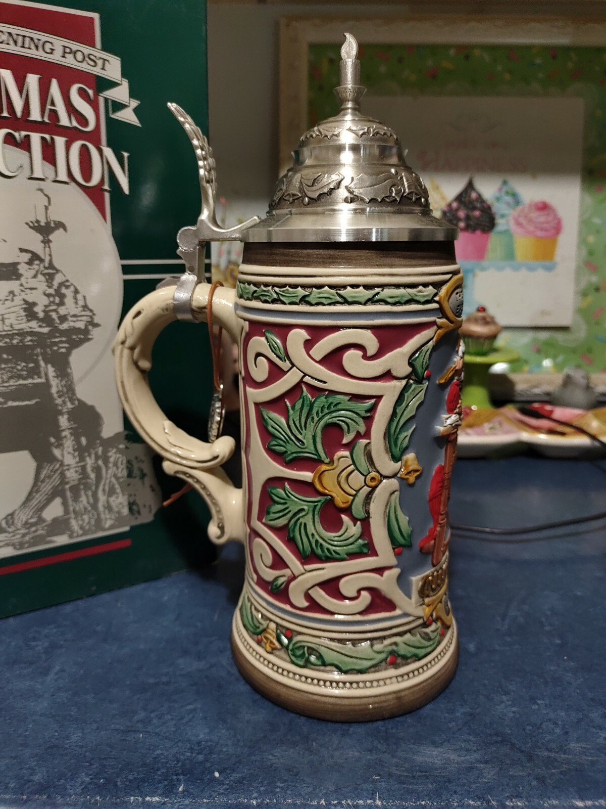 1992 BUDWEISER SATURDAY EVENING POST BEER STEIN SANTA'S MAILBAG NIB | eBay