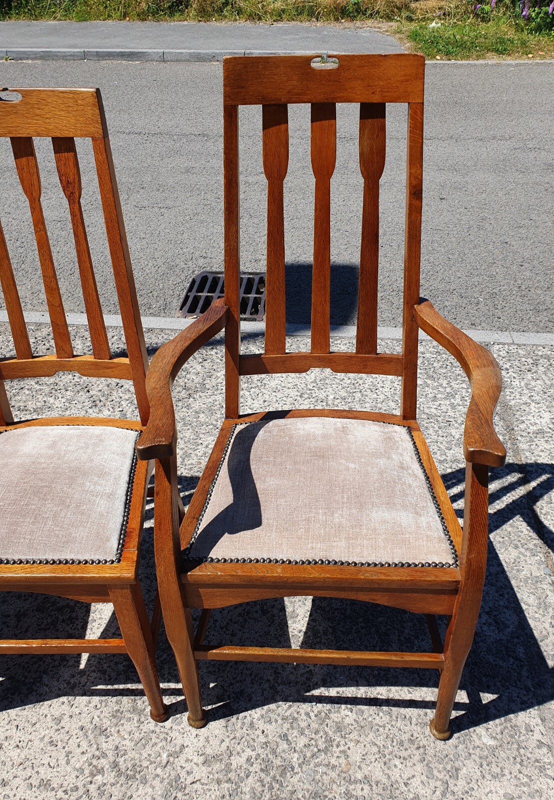 E A TAYLOR WYLIE & LOCHHEAD SET OF 6 ARTS & CRAFTS CHAIRS DELIVERY ...