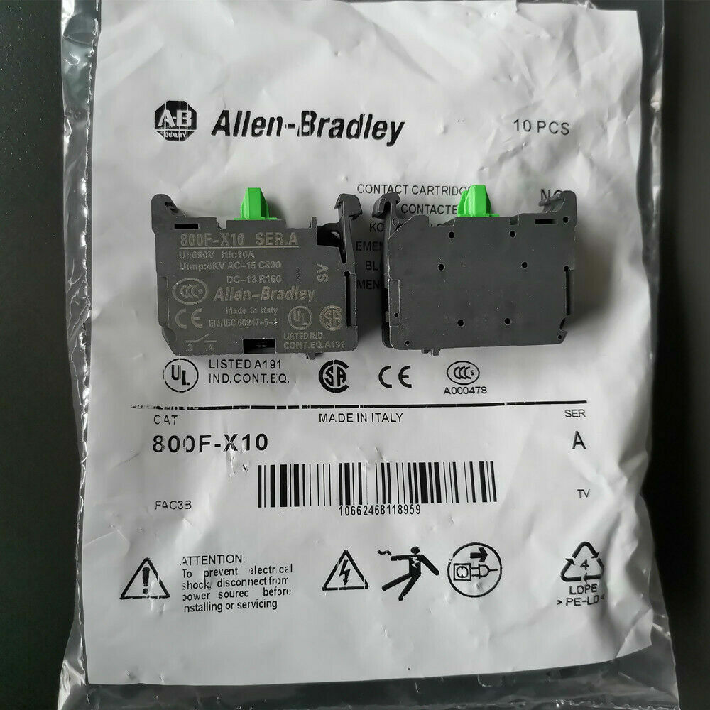10PCS New Original Allen-Bradley 800F-X10 800FX10 button contact In ...