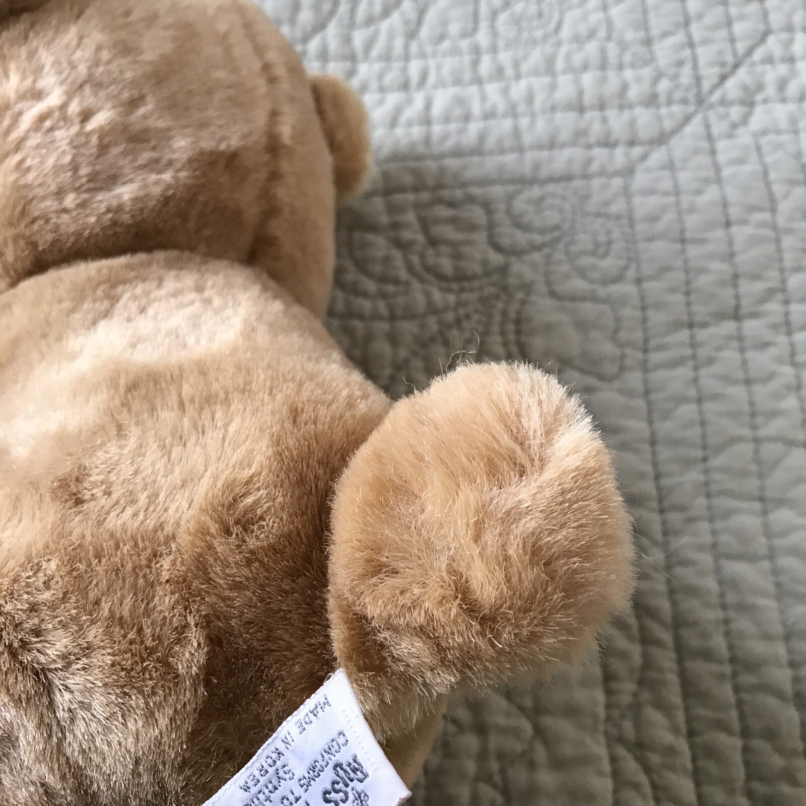 Vintage Russ BON BON Berry England Plush Stuffed Bear w flower Rattle ...