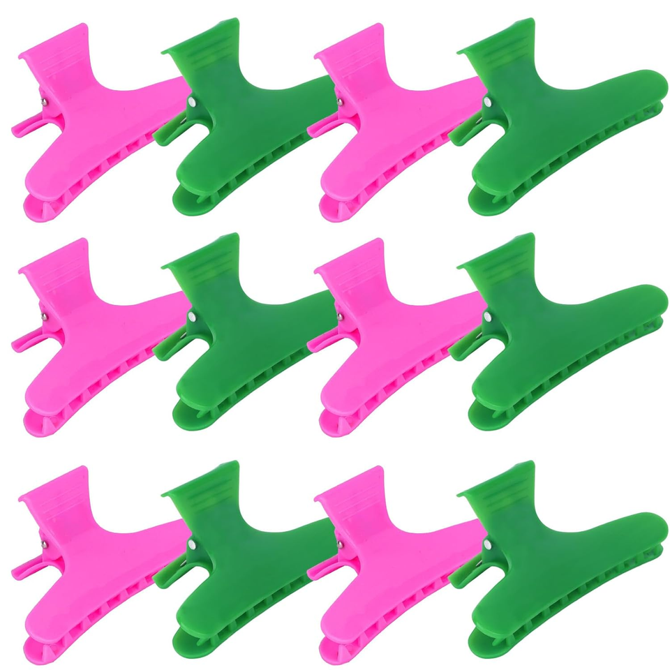 Hair Clips for Styling Sectioning 12 Pack Hot Pink Purple Blue ...