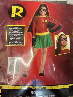 DC Robin Girls Costume Size 3-4 Years World Book Day Fancy Dress Outfit ...