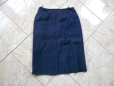 D11538 Markenlos Karo Woll Rock 42 Dunkelblau kariert Gut | eBay