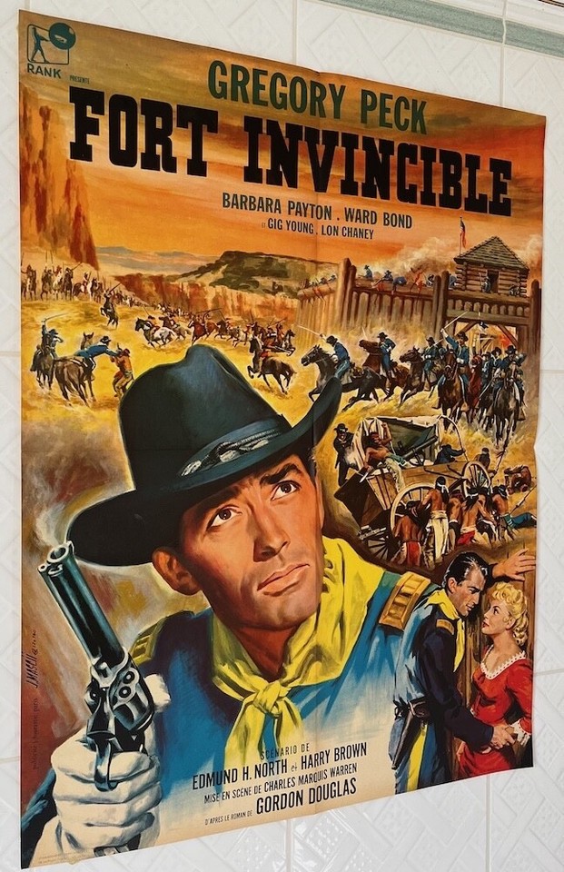 ONLY THE VALIANT (1951) GREGORY PECK - Nice art - French 24x33 | eBay