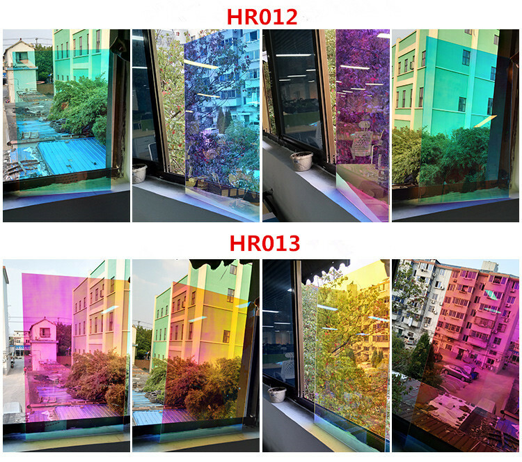 Dichroic Rainbow Window Film Transparent Two-way Sticker for Festival ...