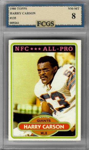 1980 Topps Harry Carson #135 Graded FCGS 8 NM-MT | eBay