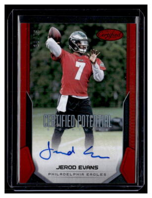 2017 Certified Potential Signatures Mirror Red #1 Jerod Evans Autograph ...