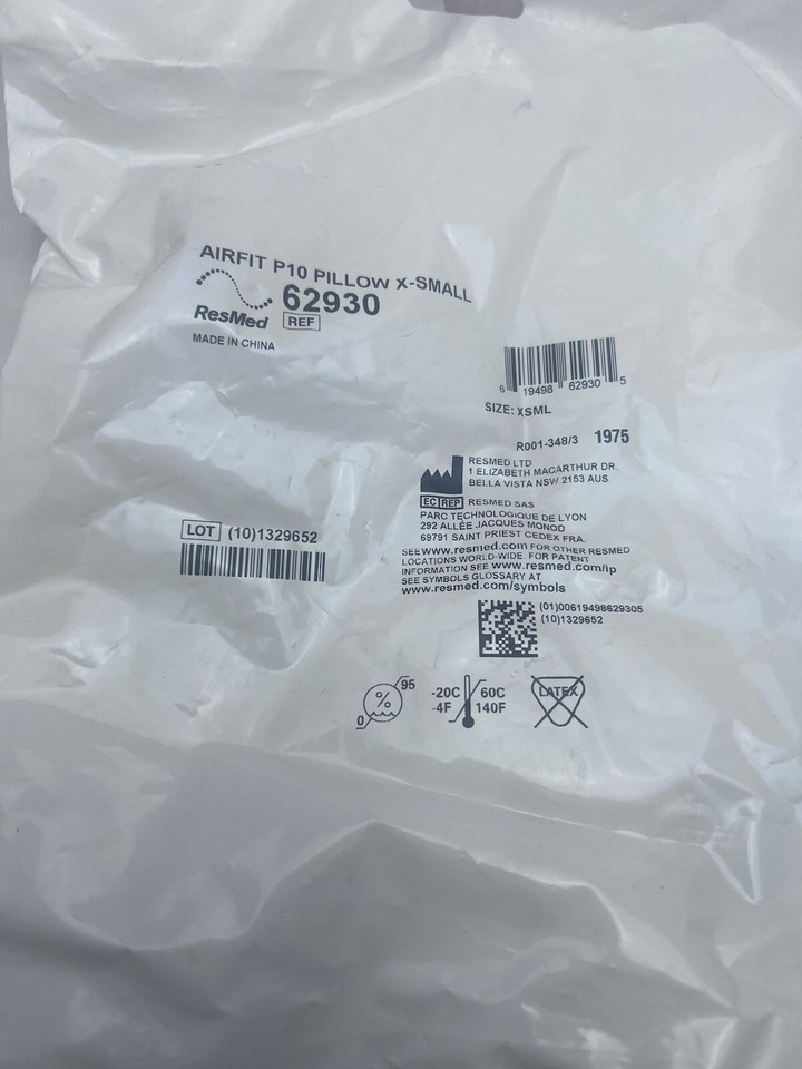 (3) NIP ResMed AirFit P10 XS Nasal Pillow 62930 Lot of 6 CPAP Supply | eBay