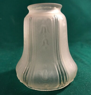 Replacement frosted striped glass fixture bulb cover part 2-1/8 ...