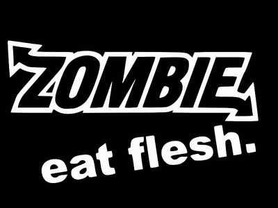 ZOMBIE EAT FLESH Horror Walking Dead Vinyl Decal Car Wall Sticker ...