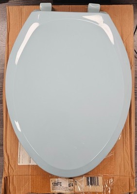 Vintage Bemis 1200TC-074 Elongated Classic Colors Blue Toilet Seat NEW ...