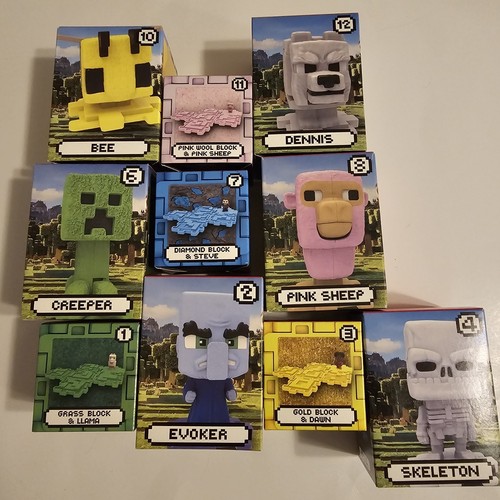 Minecraft McDonald's Happy Meal Toy Lot Of Ten 2025 Bee Sheep Skeleton ...