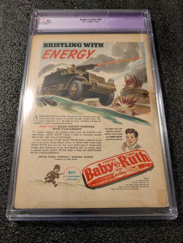 ACTION COMICS #66 (DC 1943) Burnley WWII CGC 4.5 (Purple Label) | eBay