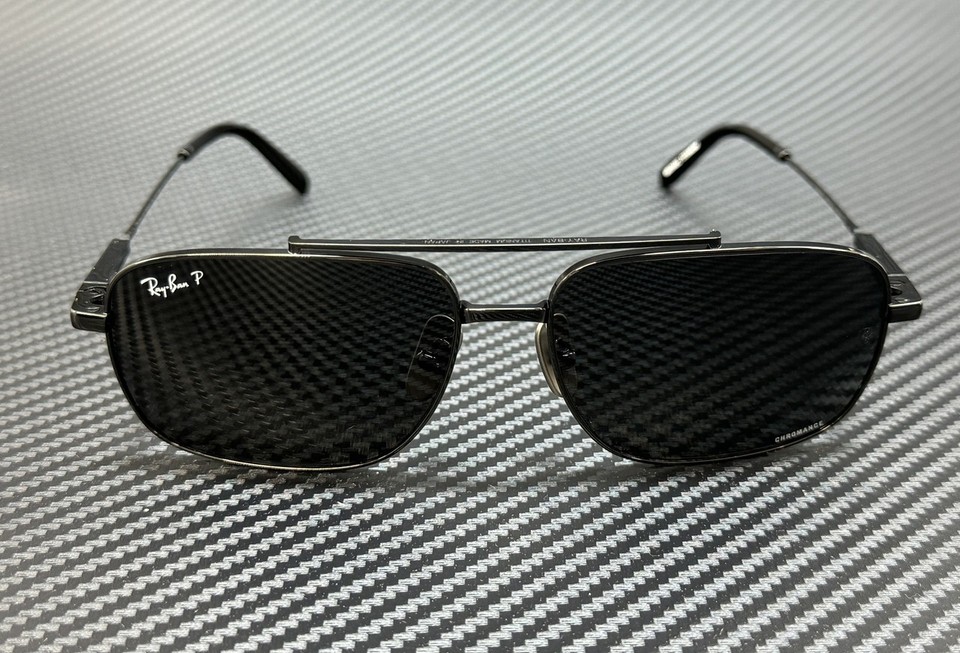RAY BAN RB8096 9267K8 Black Grey Polarized Michael Titanium 59 mm ...