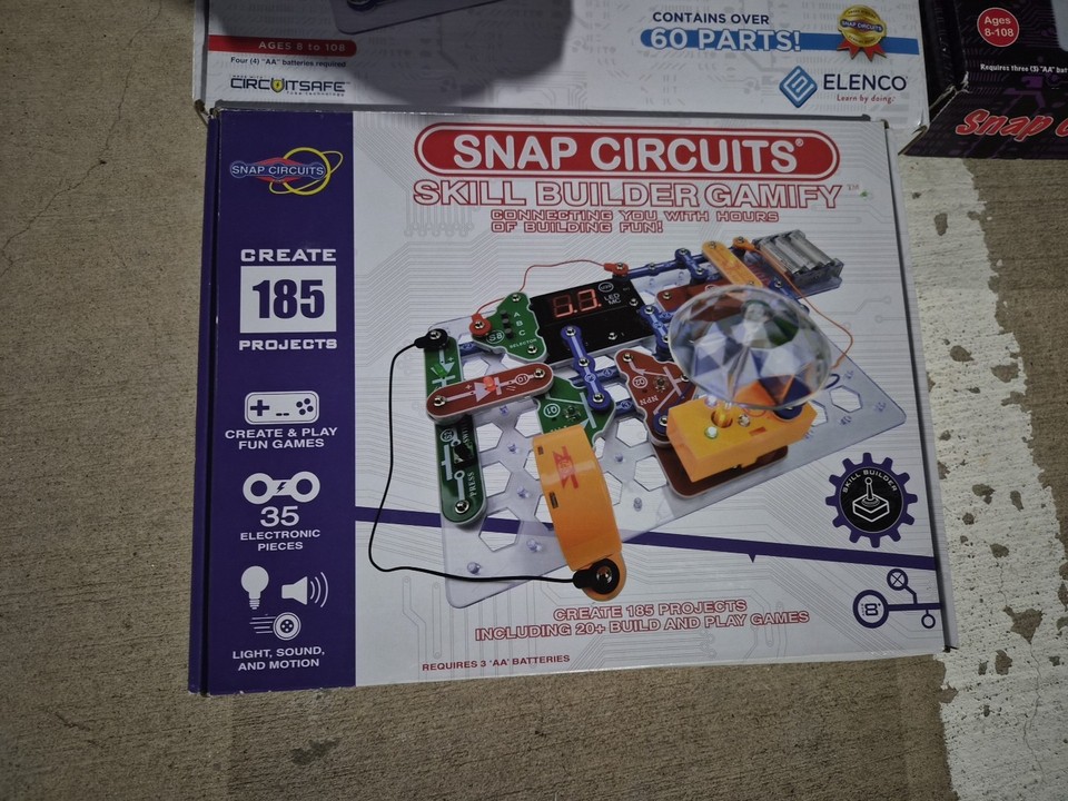 HUGE LOT Elenco Electronic Snap Circuits STEM, 5 kits, Over 200 Parts ...