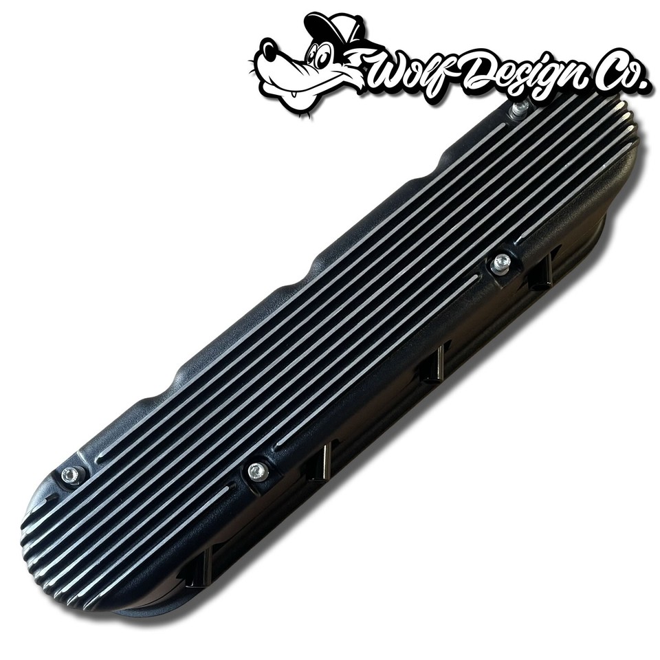 LS Valve Covers Black Finned Aluminum Hidden Coil Packs LS1 LS2 LS3 LS6 ...