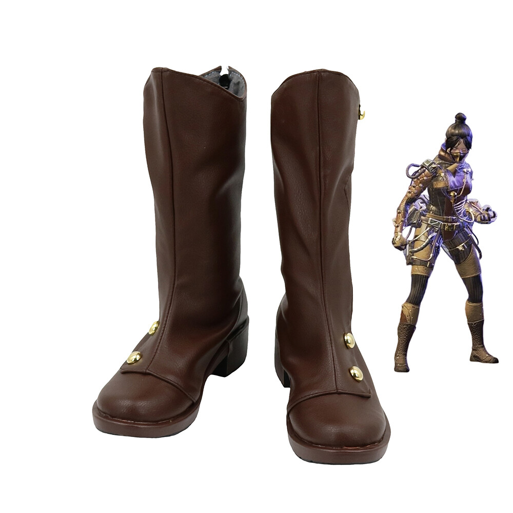 Apex Legends Wraith Shoes Cosplay Women Brown Boots Ver3 | eBay
