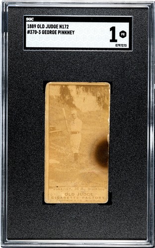 1887 OLD JUDGE GEORGE PINKNEY TEAM NAME BATTING N172 SGC 1 BROOKLYN ...