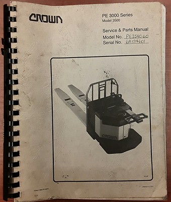 Crown PE 3000 Series Model 3500 Service & Parts Manual | eBay