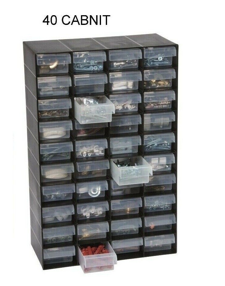 NEW MULTI STORAGE DRAWER CABINET ORGANISER UNIT NAIL SCREW CRAFT BITS ...