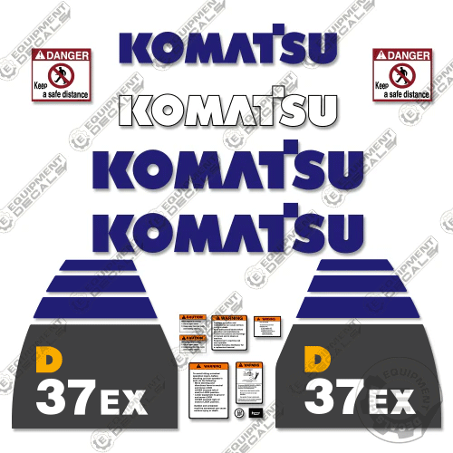 Fits Komatsu D37EX-22 Decal Kit Dozer - 7 YEAR OUTDOOR 3M VINYL! | eBay