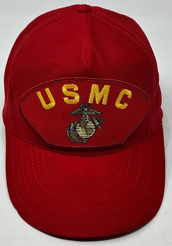 USMC MARINES EAGLE CREST RED HAT SNAPBACK TRUCKER CAP ADULT SEE ...